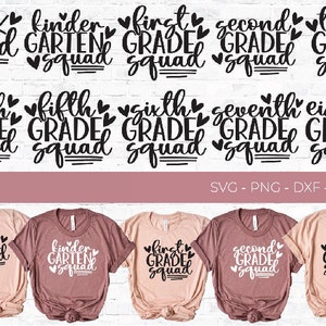 TEACHER SQUAD, Teacher Svg, Matching Teacher, Teacher Appreciation ...