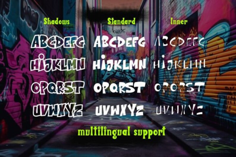 Graffiti Font Bundle, Graffiti Font, Graffiti Designs, POD Designs ...
