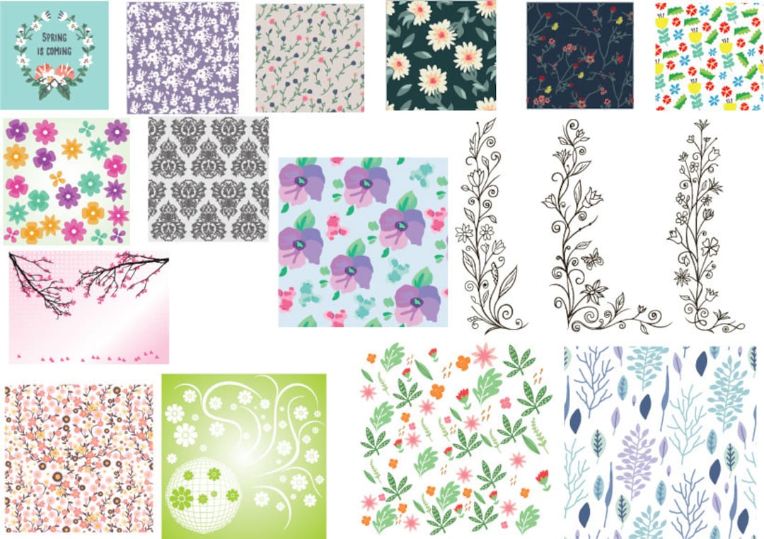 SEAMLESS FLORAL PATTERN Svg, Flower Pattern for Cardmaking, Western ...