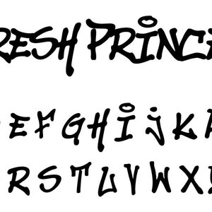 FRESH PRINCE FONT Svg Png, Fresh Prince Alphabet, Fresh Prince Letters ...