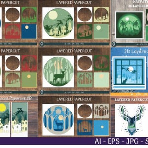 SHADOW BOX SVG Bundle, Template, Svg Files for Cricut and Silhouette ...