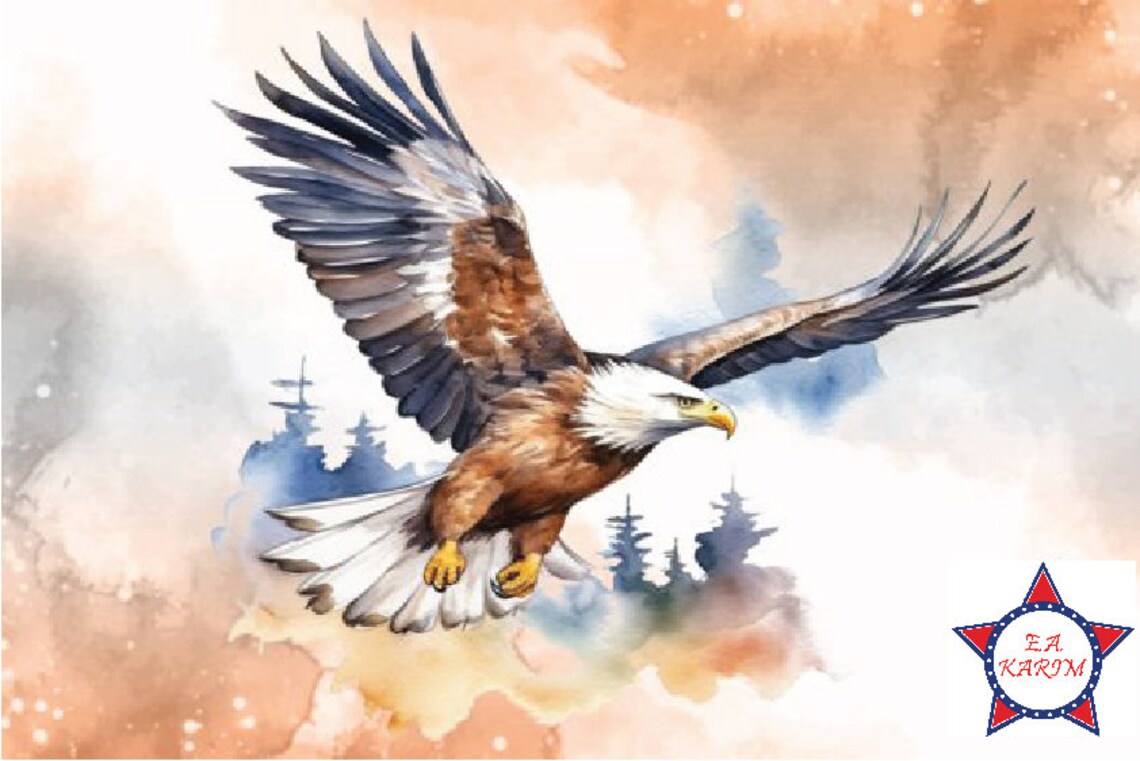 WATERCOLOR EAGLE CLIPART - Watercolor Clipart High Quality Pngs ...
