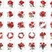 Watercolor Pretty Red Roses Clipart: High DPI, Print-ready Red Rose ...