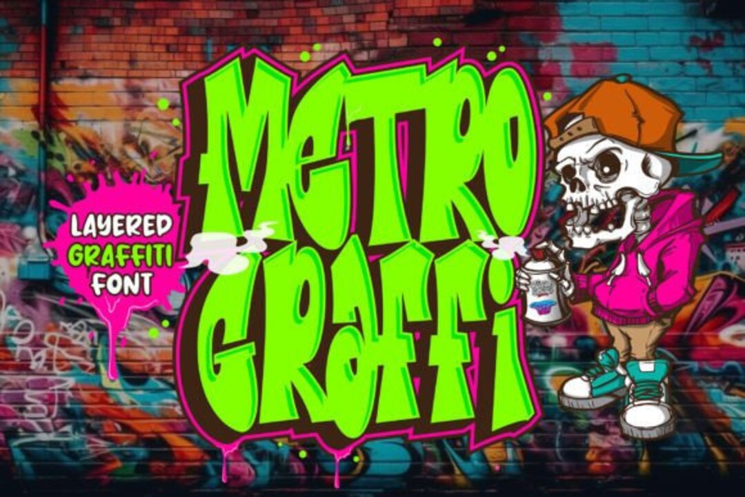 Graffiti Font Bundle, Graffiti Font, Graffiti Designs, POD Designs ...