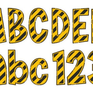 CONSTRUCTION FONT Svg, Construction Alphabet, Construction Letters and ...