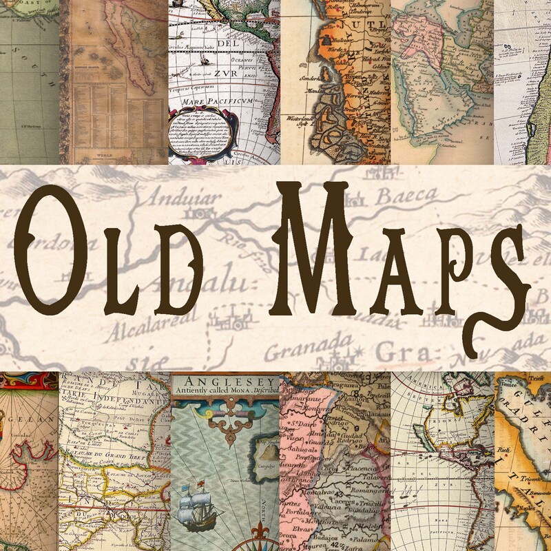 Vintage Travel Map - Etsy