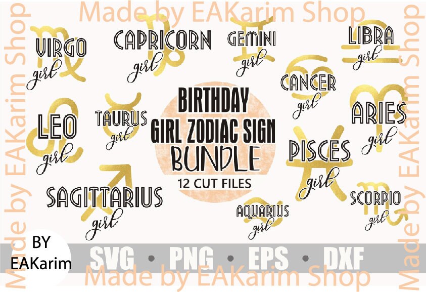 ZODIAC SVG MEGA Bundle Zodiac Signs Svg Zodiac Svg Mystic - Etsy