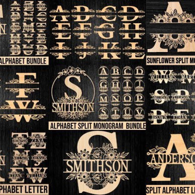 Split Letters Svg - Etsy
