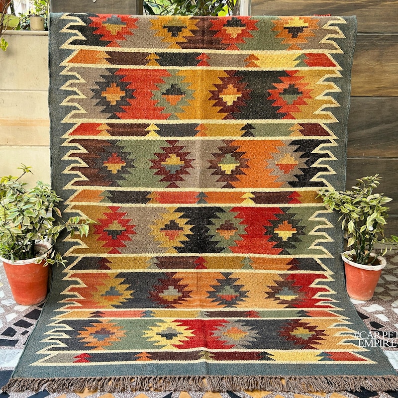 Peruvian Rug Green - Etsy