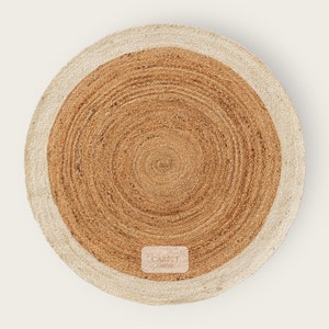 Round Jute Rug, Natural Farmhouse Decor Rug, Round Rug for Bedroom ...