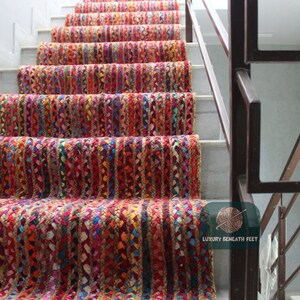 Colorful Boho Runner: Jute Multicolor • Stair Hallway Bedroom ...