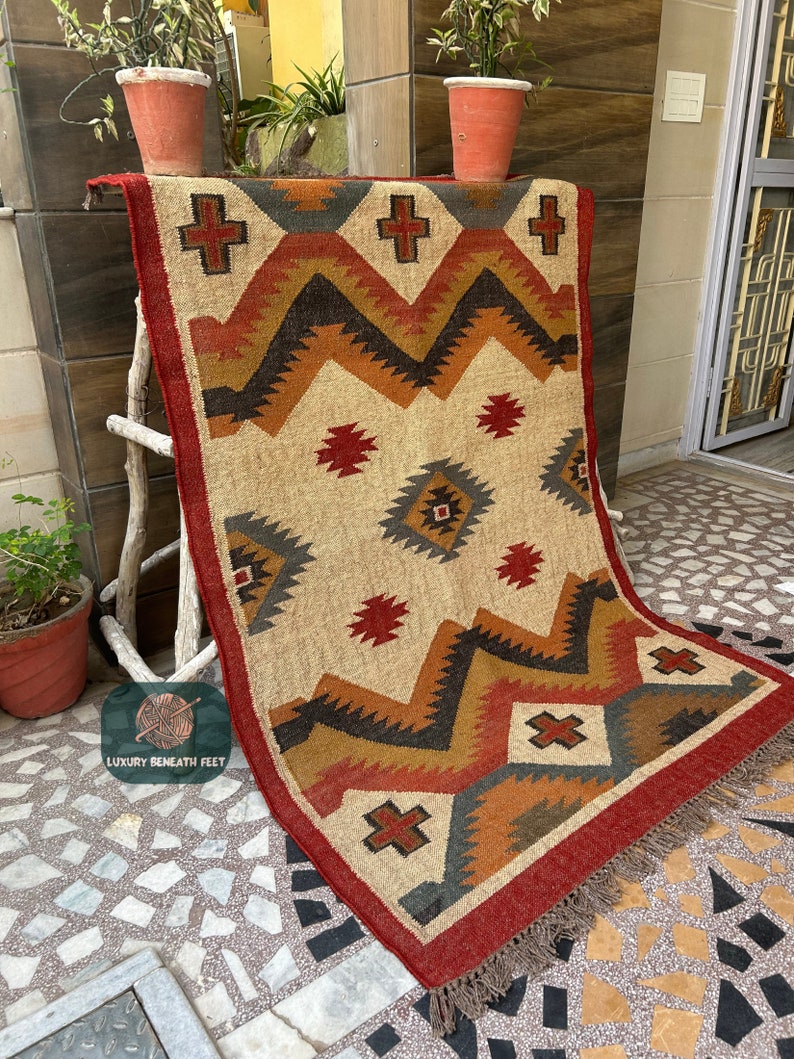 Navajo Wool Jute Rug Southwestern Home Decor Plus Pattern Aztec Rugs ...