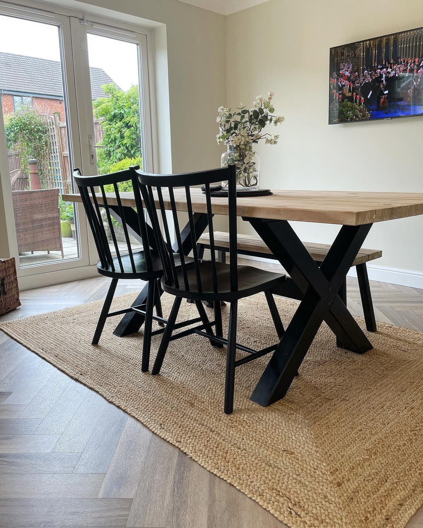 Natural Jute Rug, High Traffic Area Rug, Handwoven Natural Fiber Beige ...