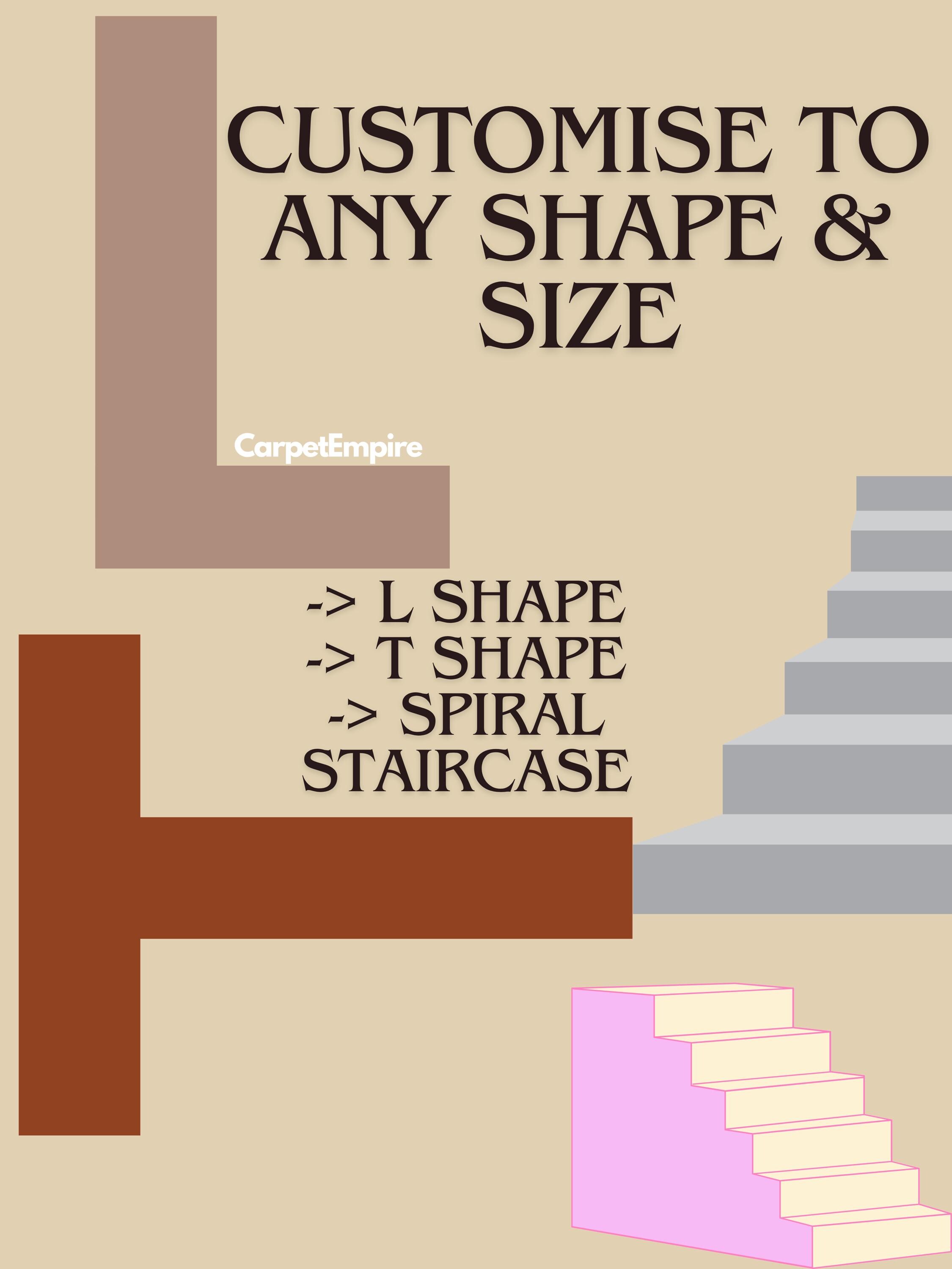 L Shaped Runner, Custom Shape Stair Runner, T Shape Runner, Staircase ...