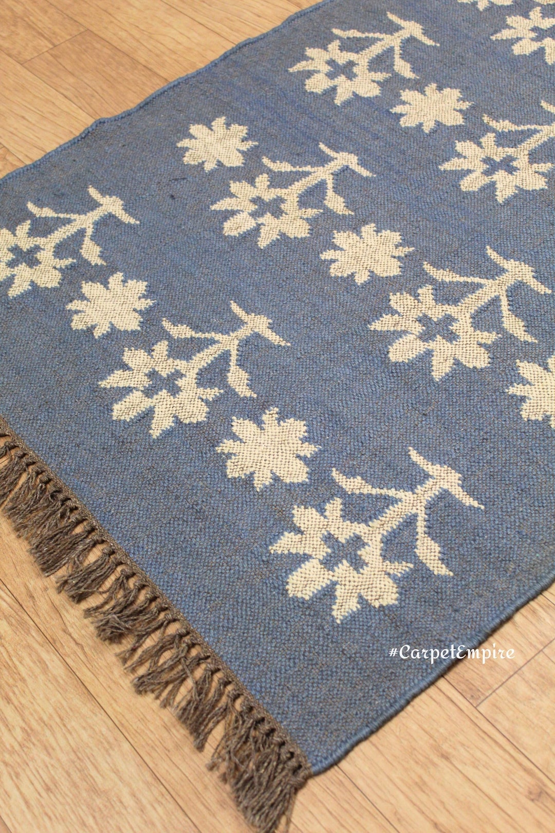 Blue Floral Runner, Hallway Kilim Carpet Runner, Dining Room Area Rug ...