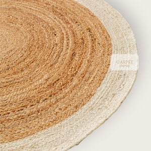 Round Jute Rug, Natural Farmhouse Decor Rug, Round Rug for Bedroom ...