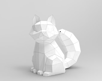 3d Papercraft Cat | Etsy