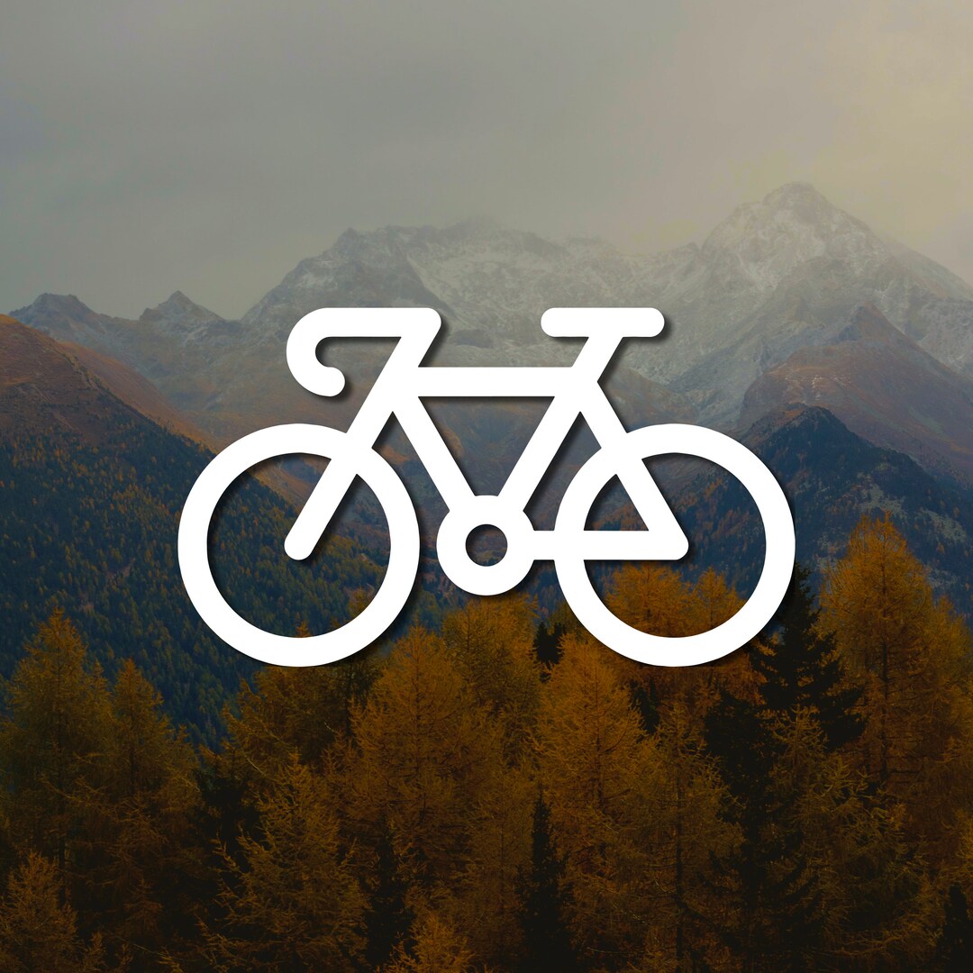 Bike Icon Vinyl Decal Car Window Sticker Laptop Decal Water Bottle ...