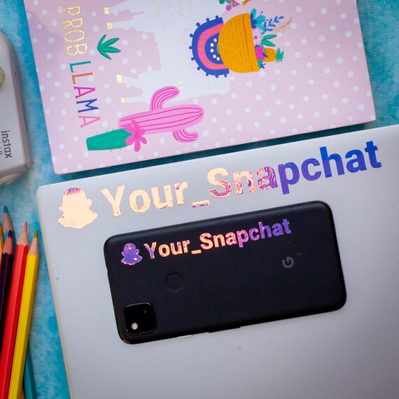 Custom Snapchat Vinyl Sticker With Your Name for Car Window | Etsy
