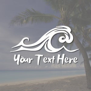 Ocean Wave Vinyl Decal Vinyl Sticker Wave Decal Ocean - Etsy