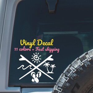 All Things of Summer Vinyl Decal Sticker, Adventure Decal, Outdoor ...