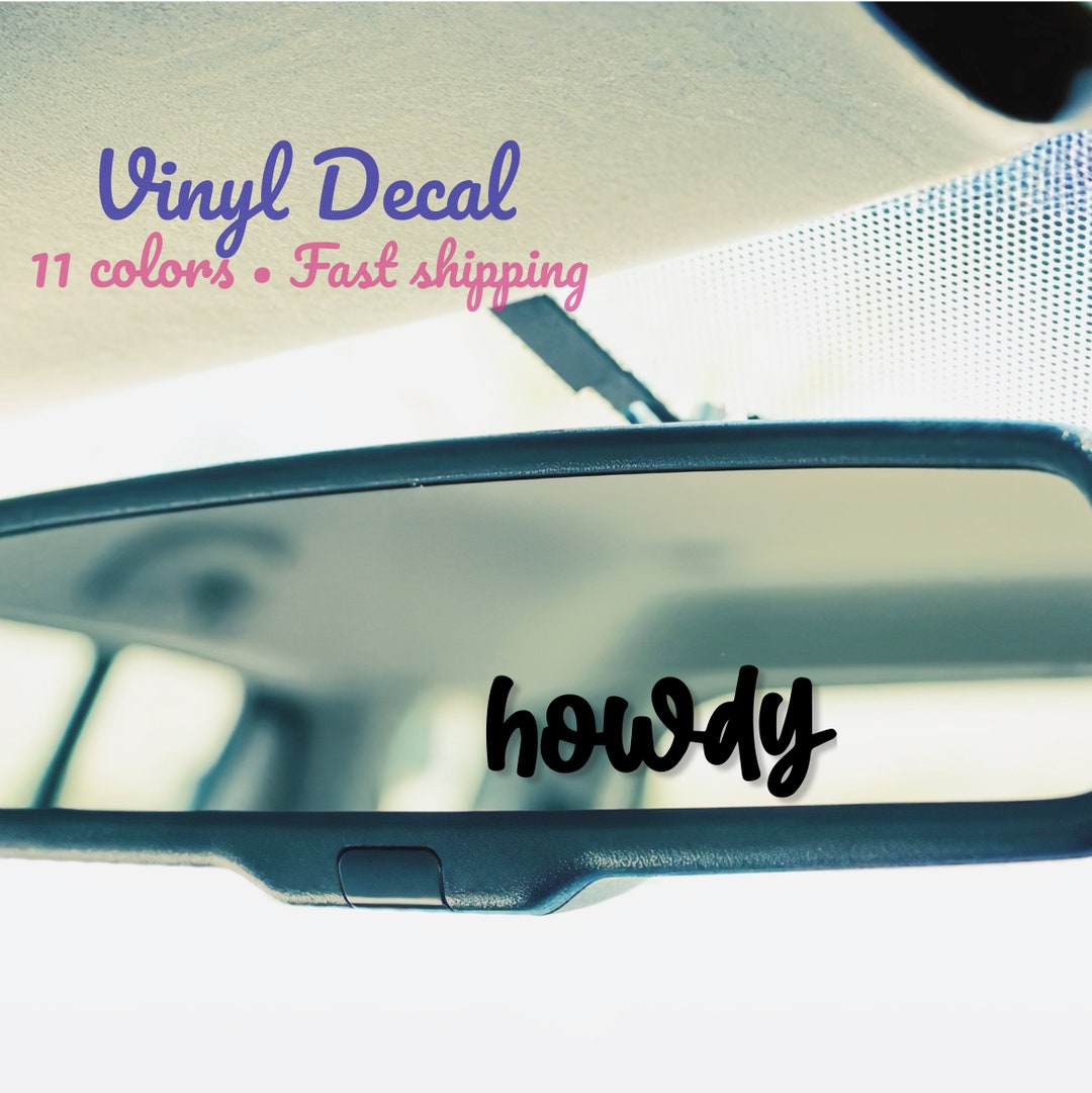 Howdy Car Mirror Decal Glam up Your Car With Girly Rearview Mirror ...