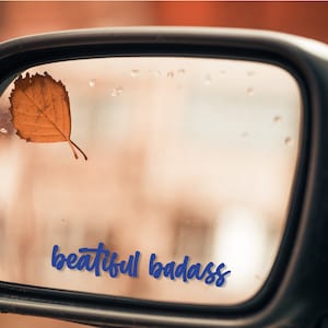 Beautiful Badass Car Mirror Decal Glam up Your Car With Girly Rearview ...