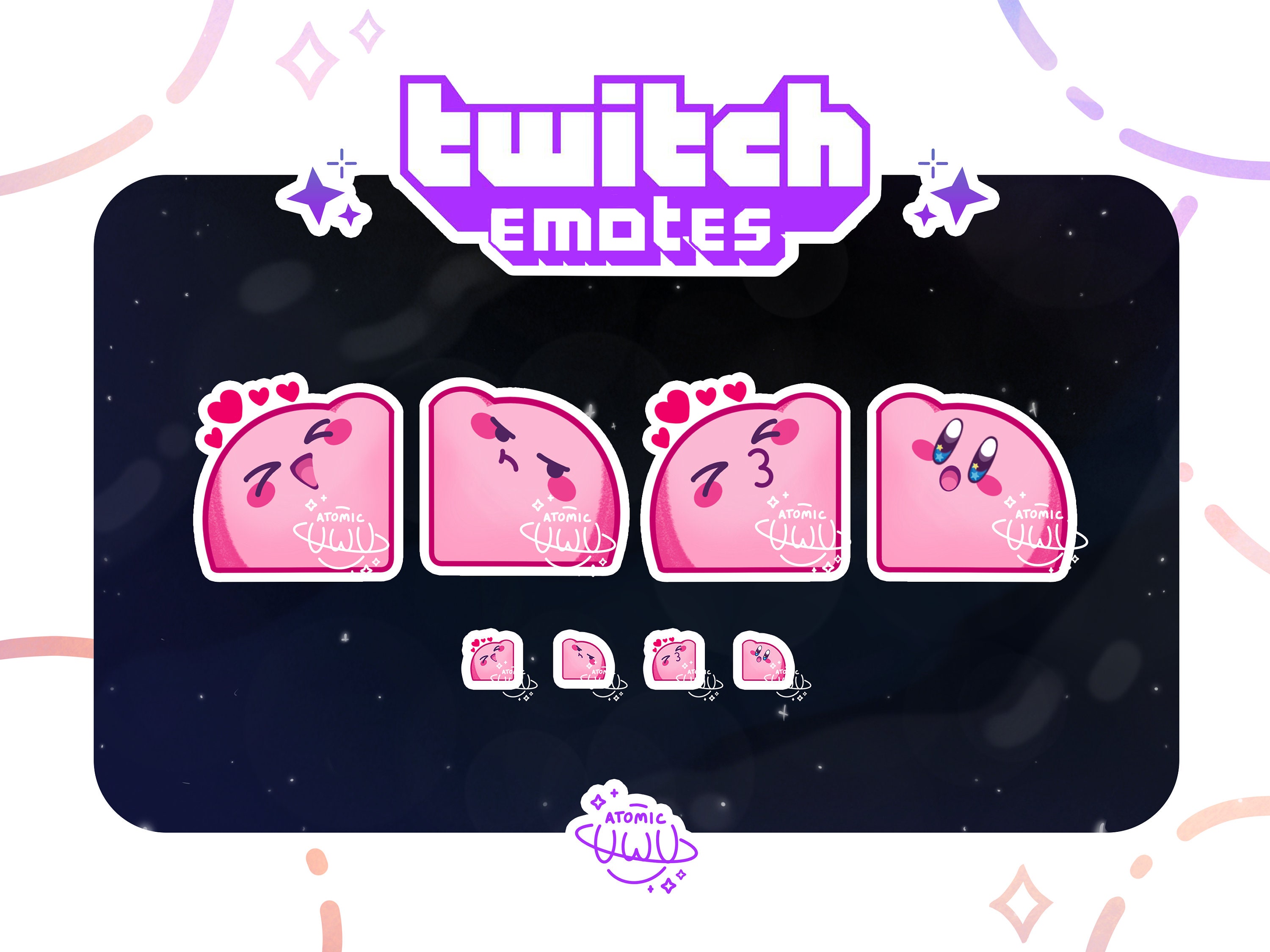 Kirby Squish Twitch & Discord Emote - Etsy