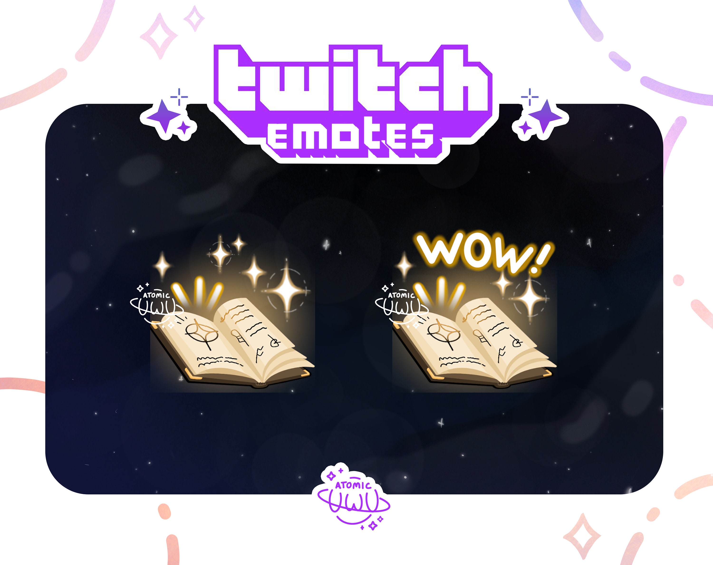 Spell Book Twitch Emote & Badge - Etsy Canada
