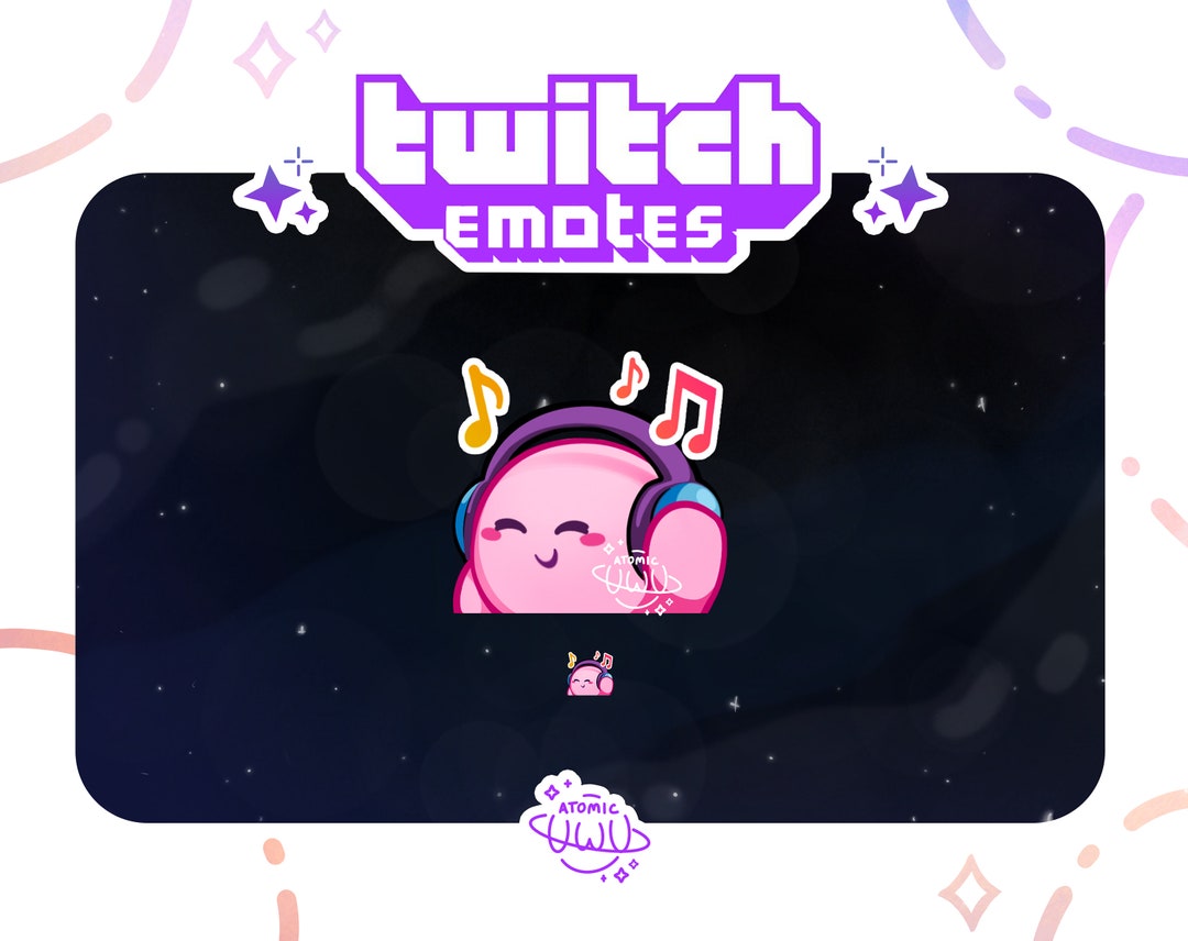 Kirby Music Jam Twitch & Discord Emote - Etsy