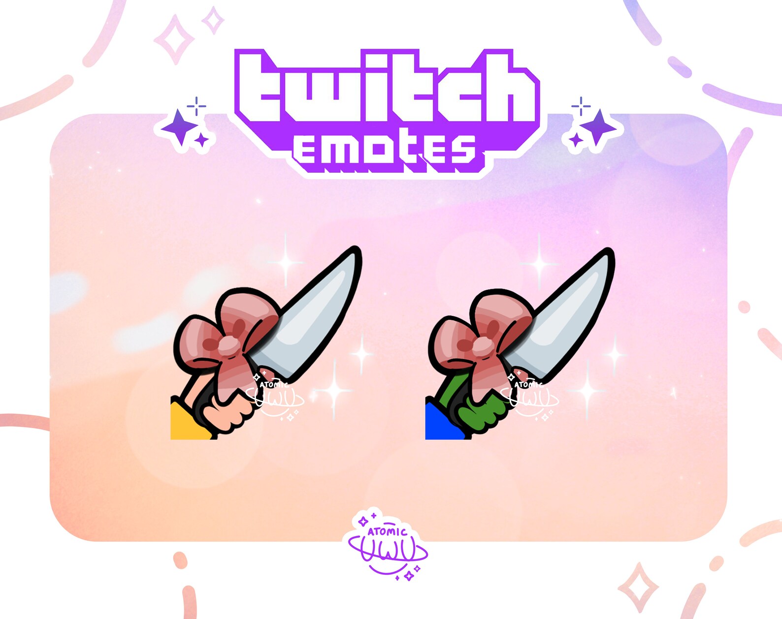 Pepe Knife / Hand With Knife Twitch Emotes & Badges - Etsy