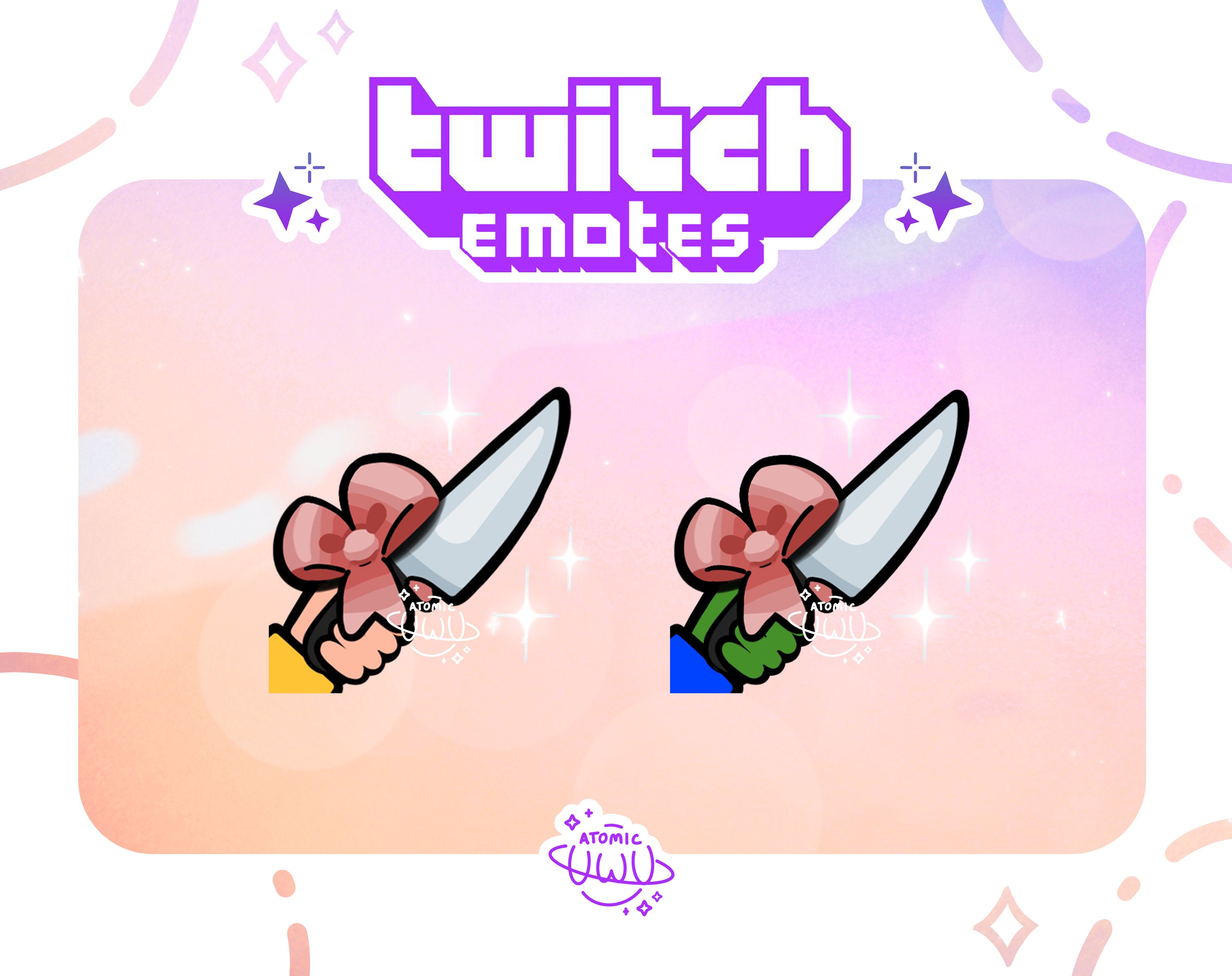 Pepe Knife / Mano con coltello Twitch Emotes & Badges - Etsy Italia