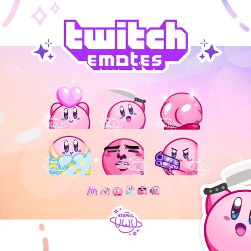 Kirby FLEX Twitch & Discord Emote - Etsy