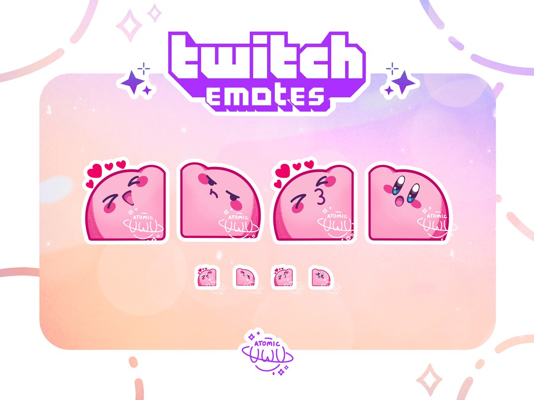 Kirby Squish Twitch & Discord Emote - Etsy