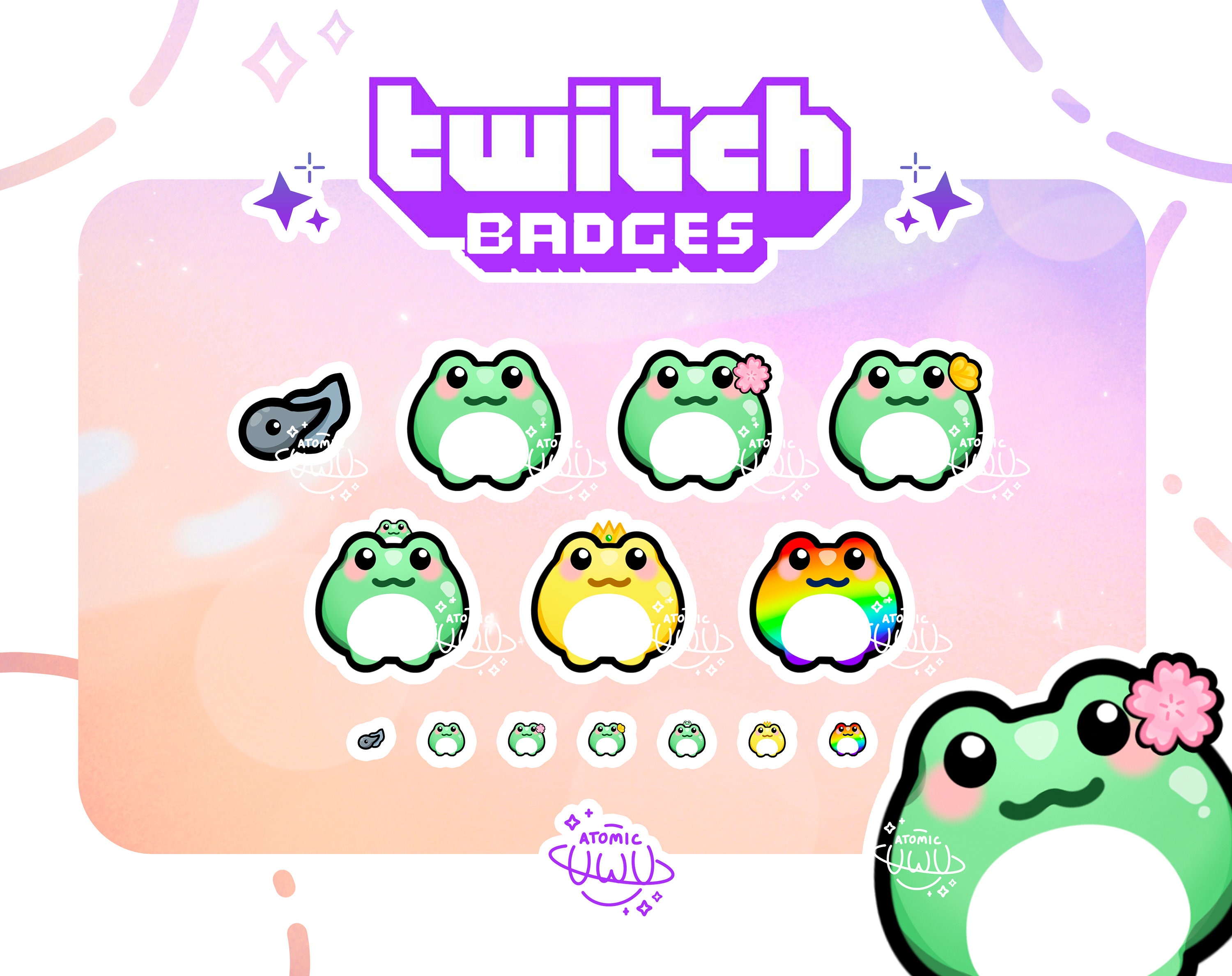 Frog Twitch Badges & Discord Emotes - Etsy