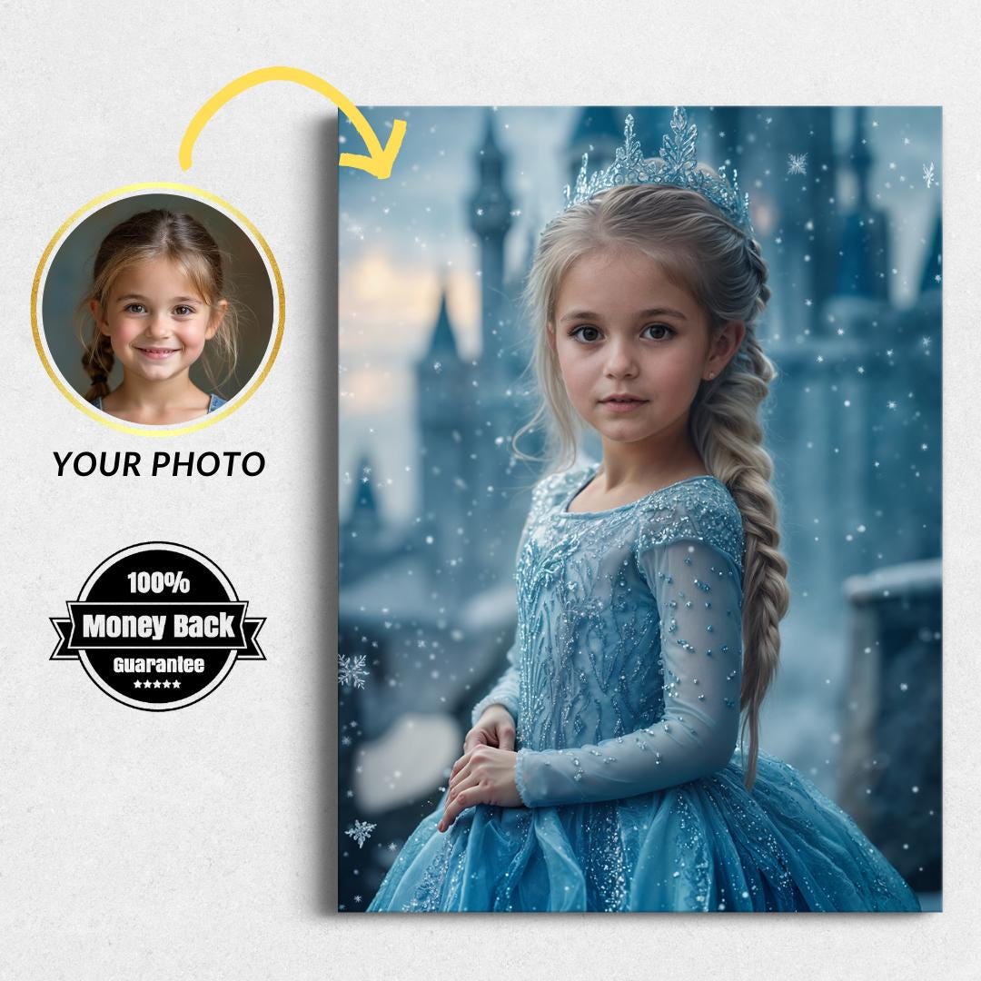 Personalized Elsa Portrait , Princess Portrait , Custom Princess ...