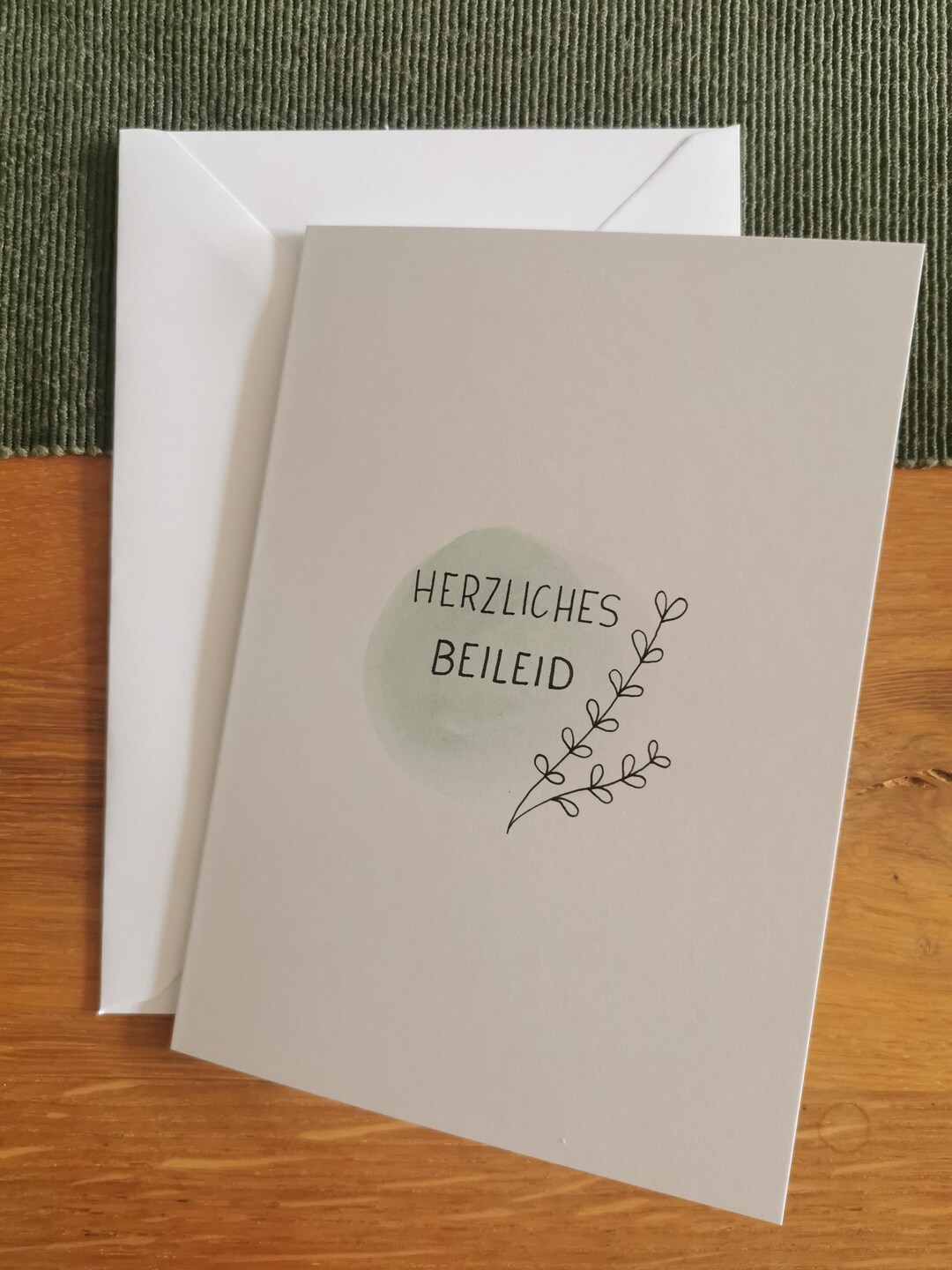 Sympathy Card “heartfelt Condolences” – Minimalist – Mourning ...