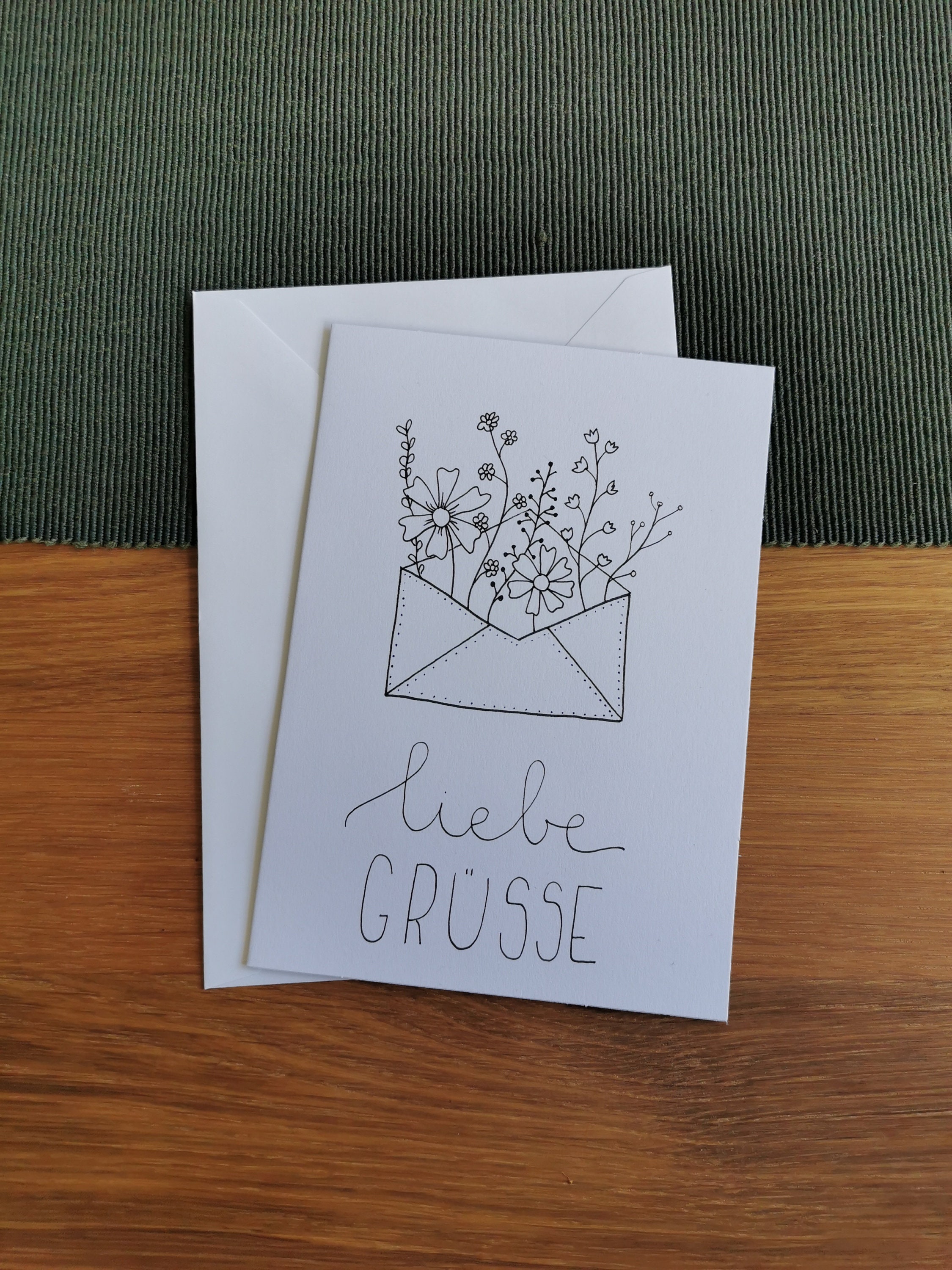 Card "lovely Greetings" - Flowers, Greeting, Just Like That, - Etsy