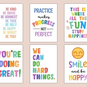 Positive Classroom Printable Posters, Affirmations for Kids ...