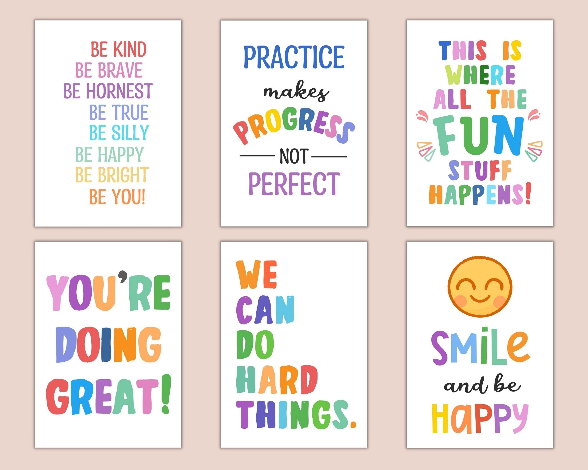 Positive Classroom Printable Posters, Affirmations for Kids ...