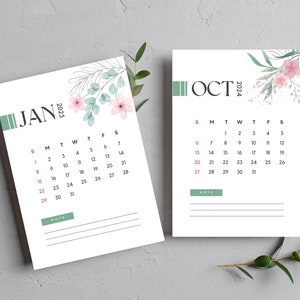 2023 2024 Printable Calendar, Monthly Calendar, Year Calendar 12 Months ...