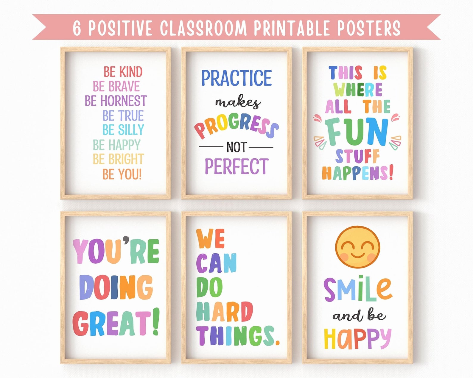 Positive Classroom Printable Posters, Affirmations for Kids ...