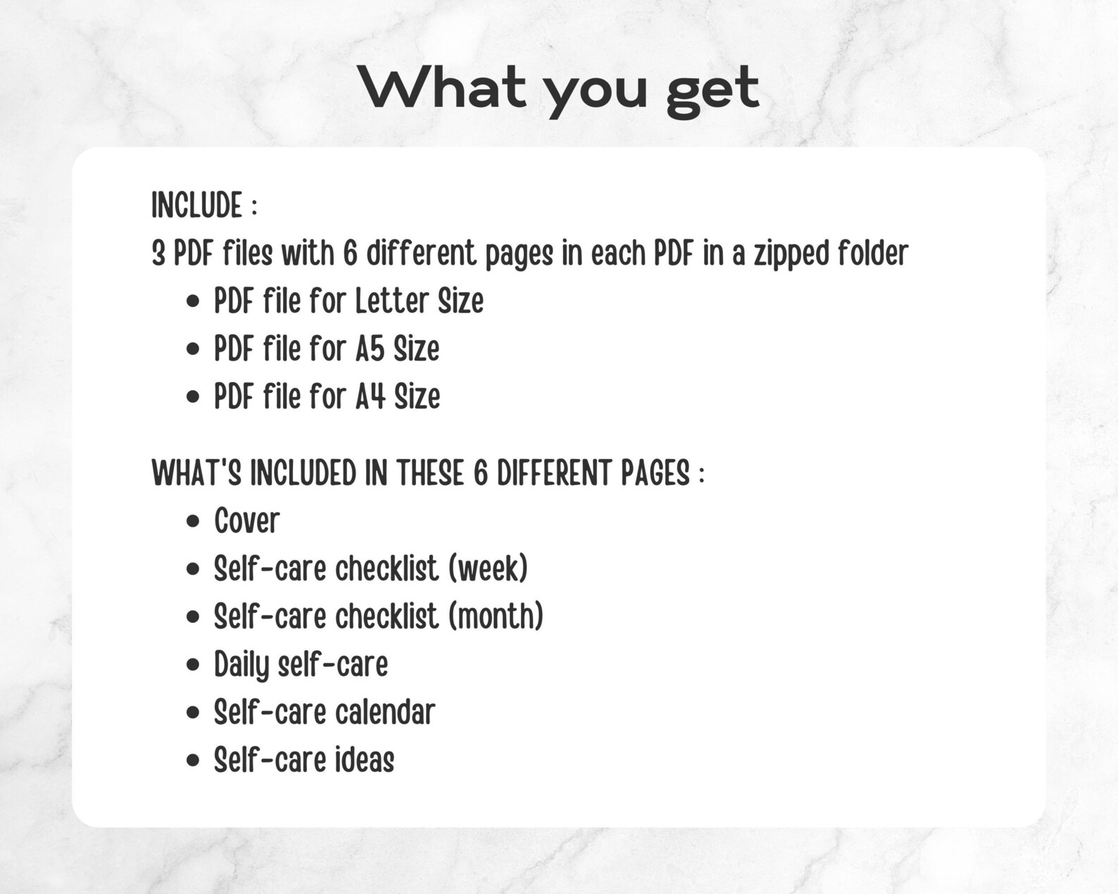 Printable Self-care Checklist for Mental Health and Wellness - Etsy