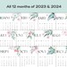 2023 2024 Printable Calendar Monthly Calendar Year Calendar - Etsy
