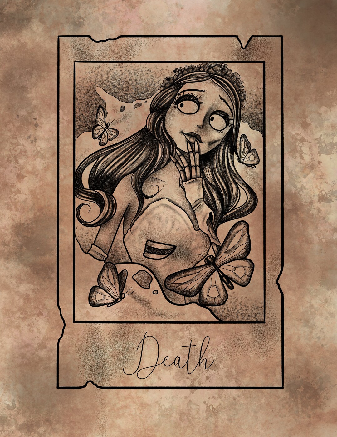 Death Tarot INSTANT DOWNLOAD, Corpse, Spooky, Witch, Art, Artist, Wall ...