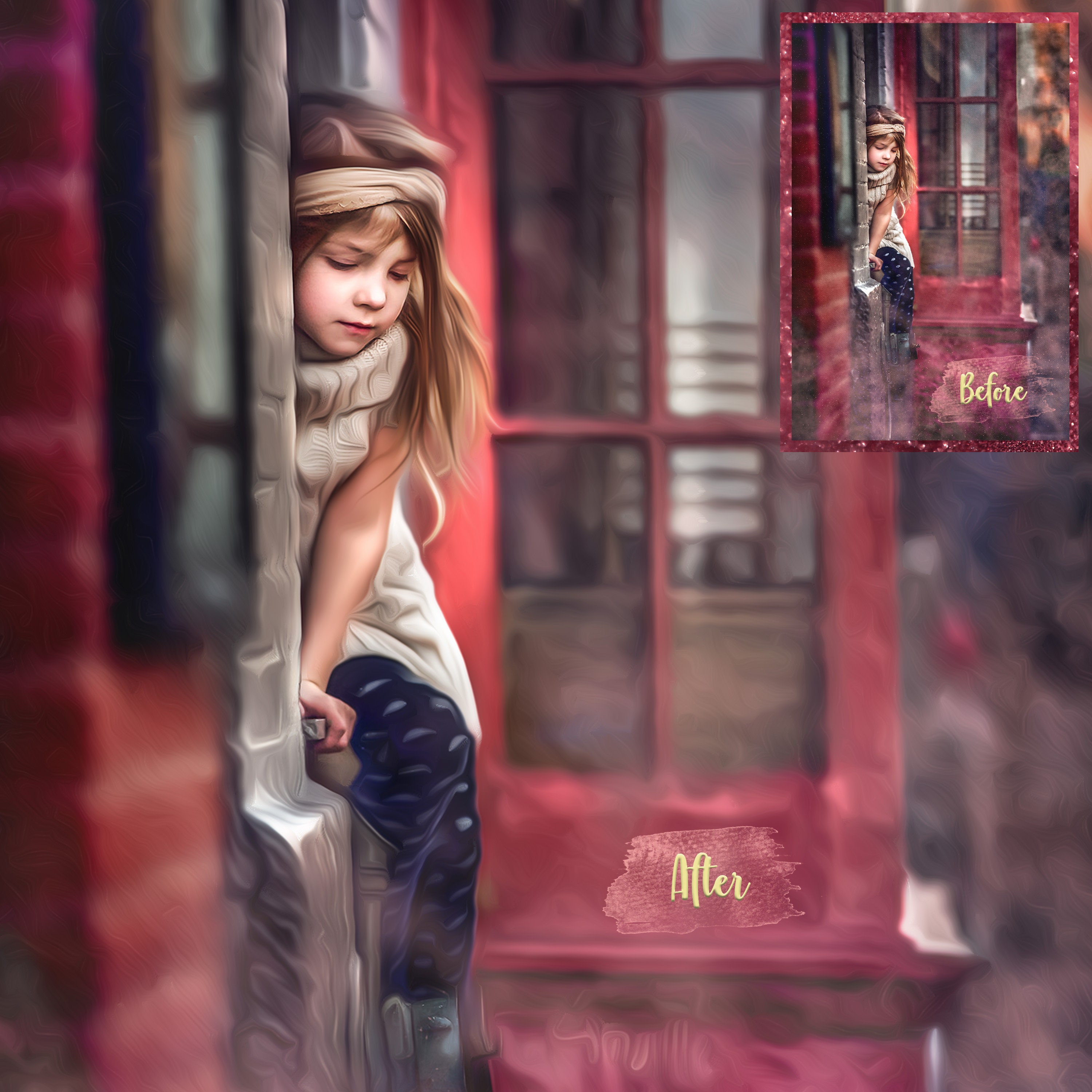 Painterly Photoshop Action, Painterly Effect, Digital Art, Painterly ...