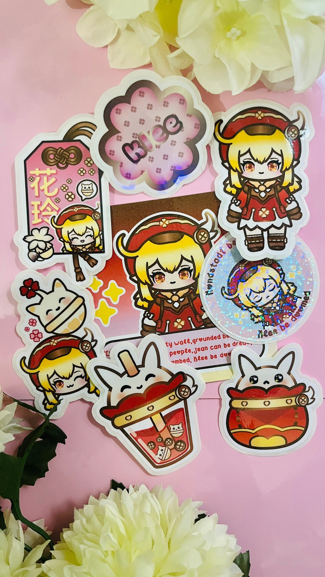 Klee Genshin Impact kawaii sticker pack jolie papeterie - Etsy France