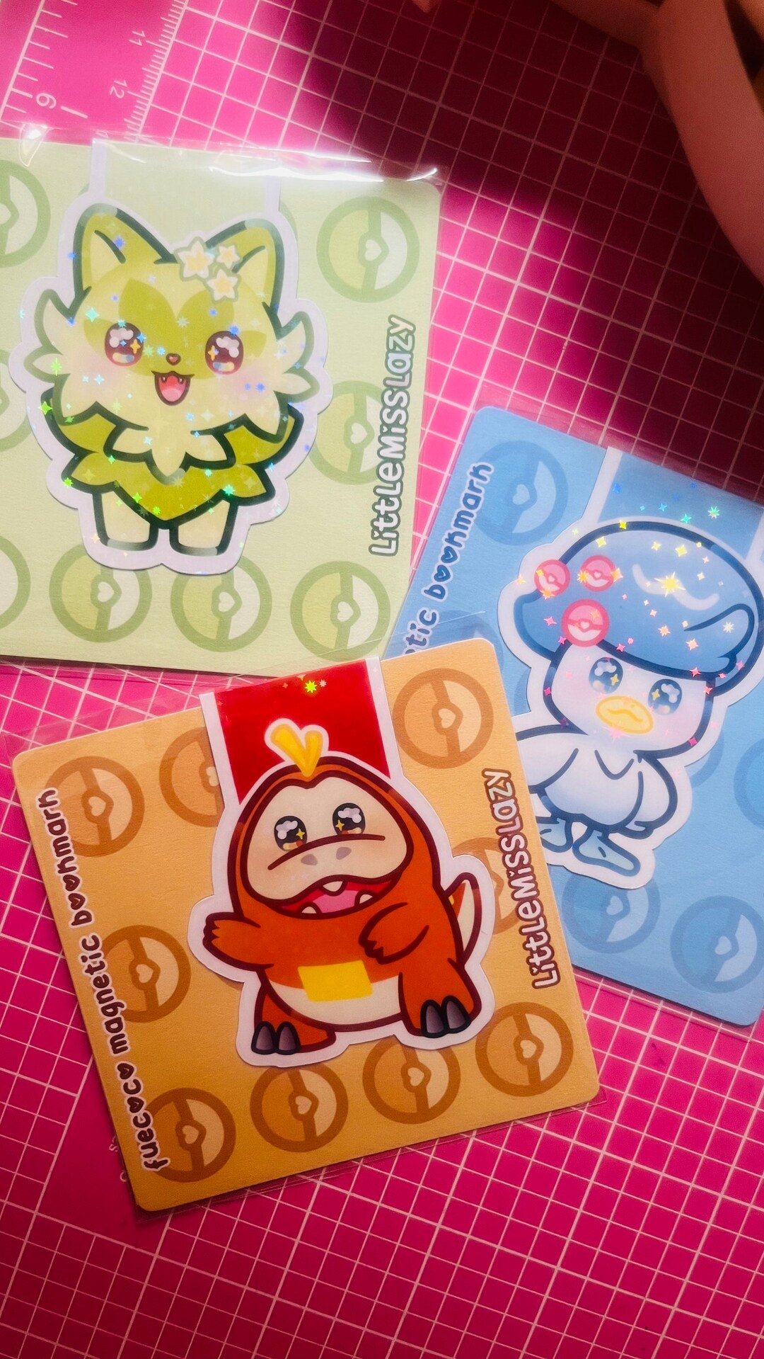 Marcapáginas Magnético Pokemon Inicial, Fuecoco, Sprigatito, Quaxly ...