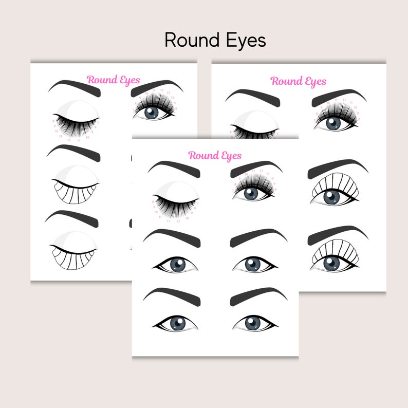 Eyelash Extension Mapping Worksheets, Lash Practice, Lash Tech ...