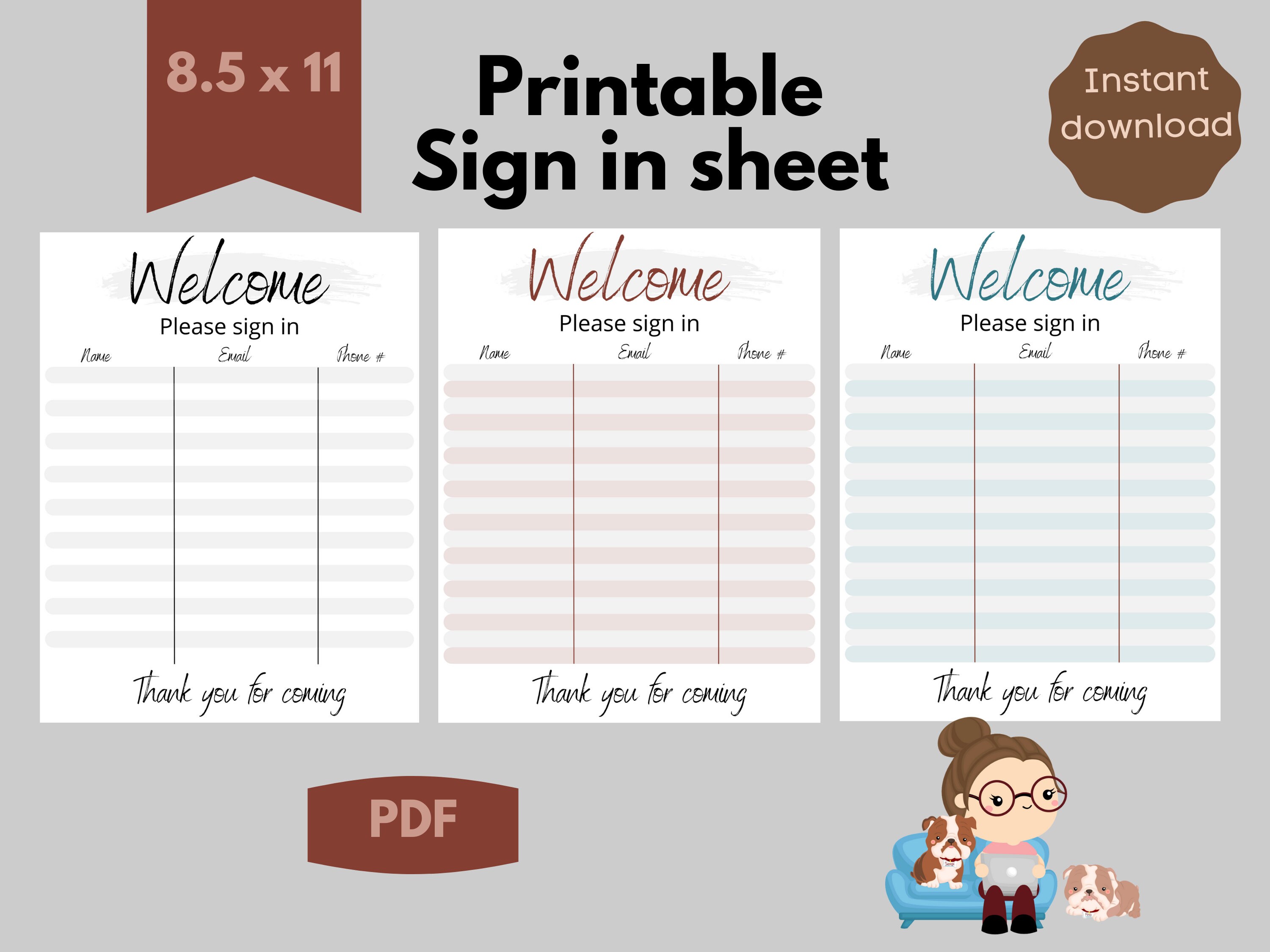 Sign Up Sheet Name Email Phone Sign Up Forms Printable Sign Up